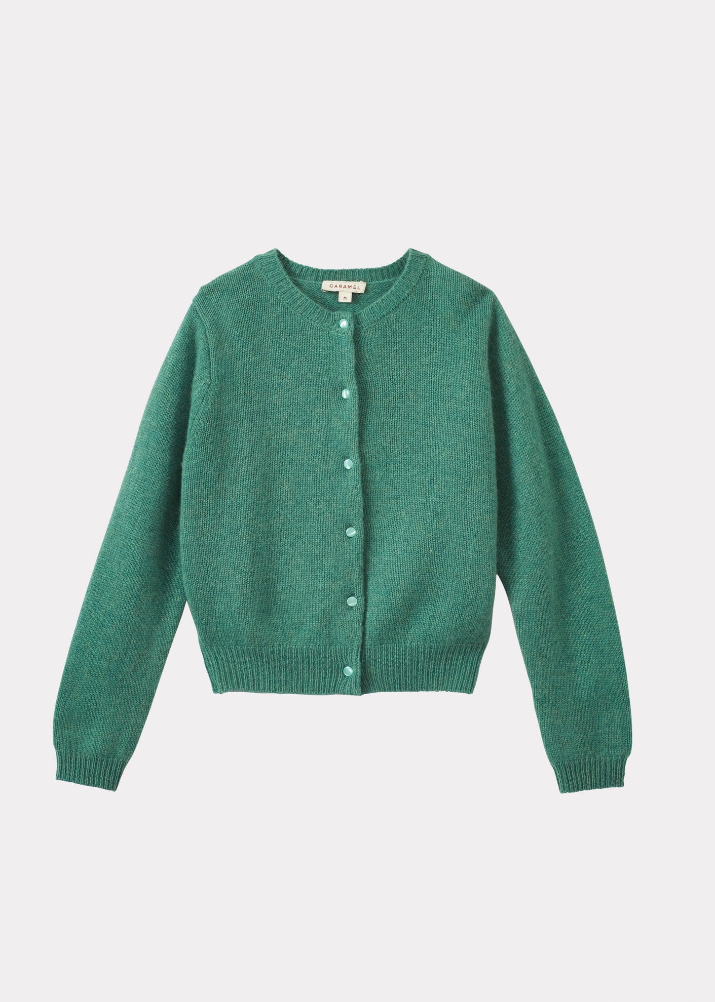 Caramel Luxury Rosa Children'S Cashmere Cardigan - Sage / Green