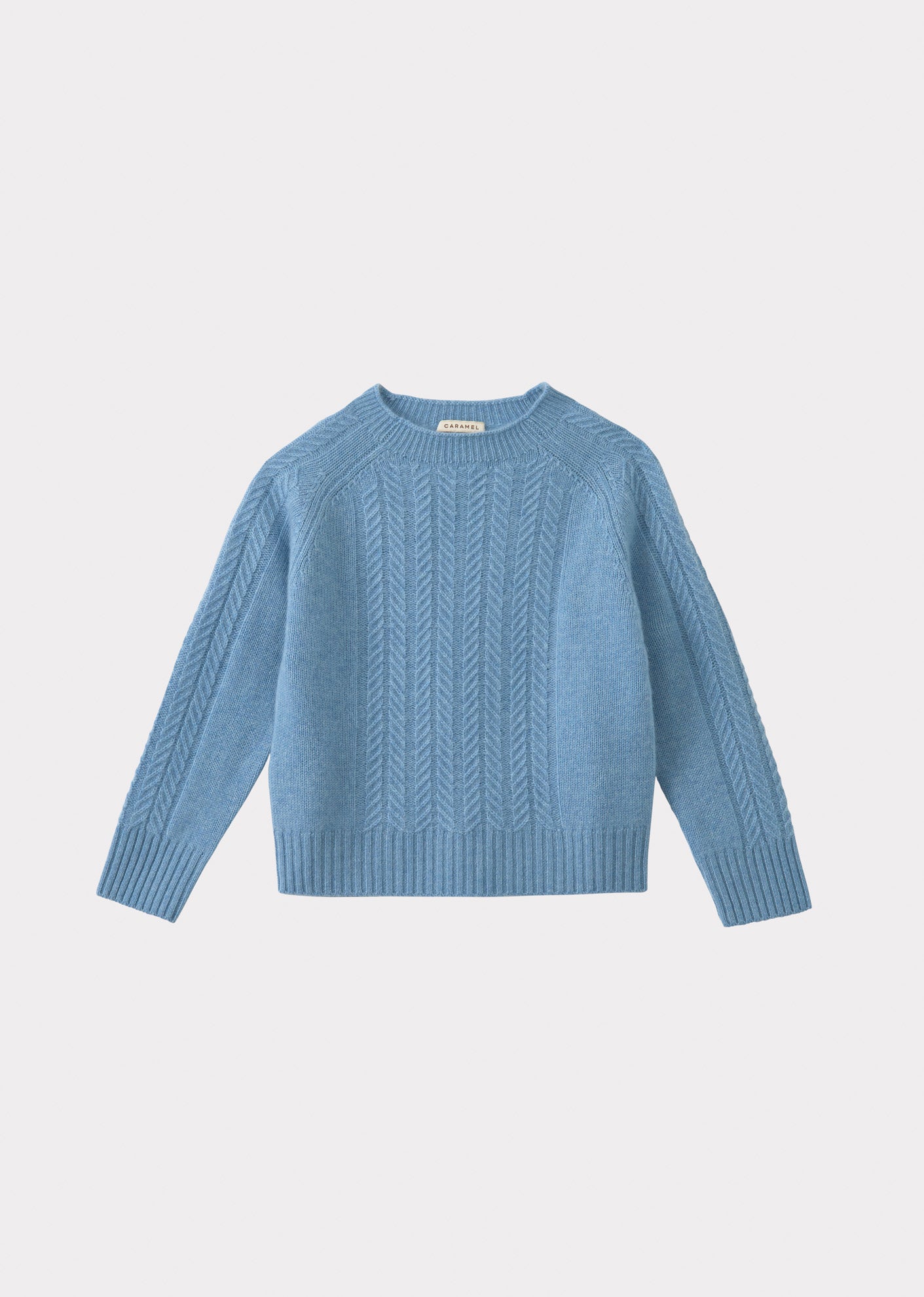 Caramel Luxury Scout Children's Cashmere Jumper - Light Blue