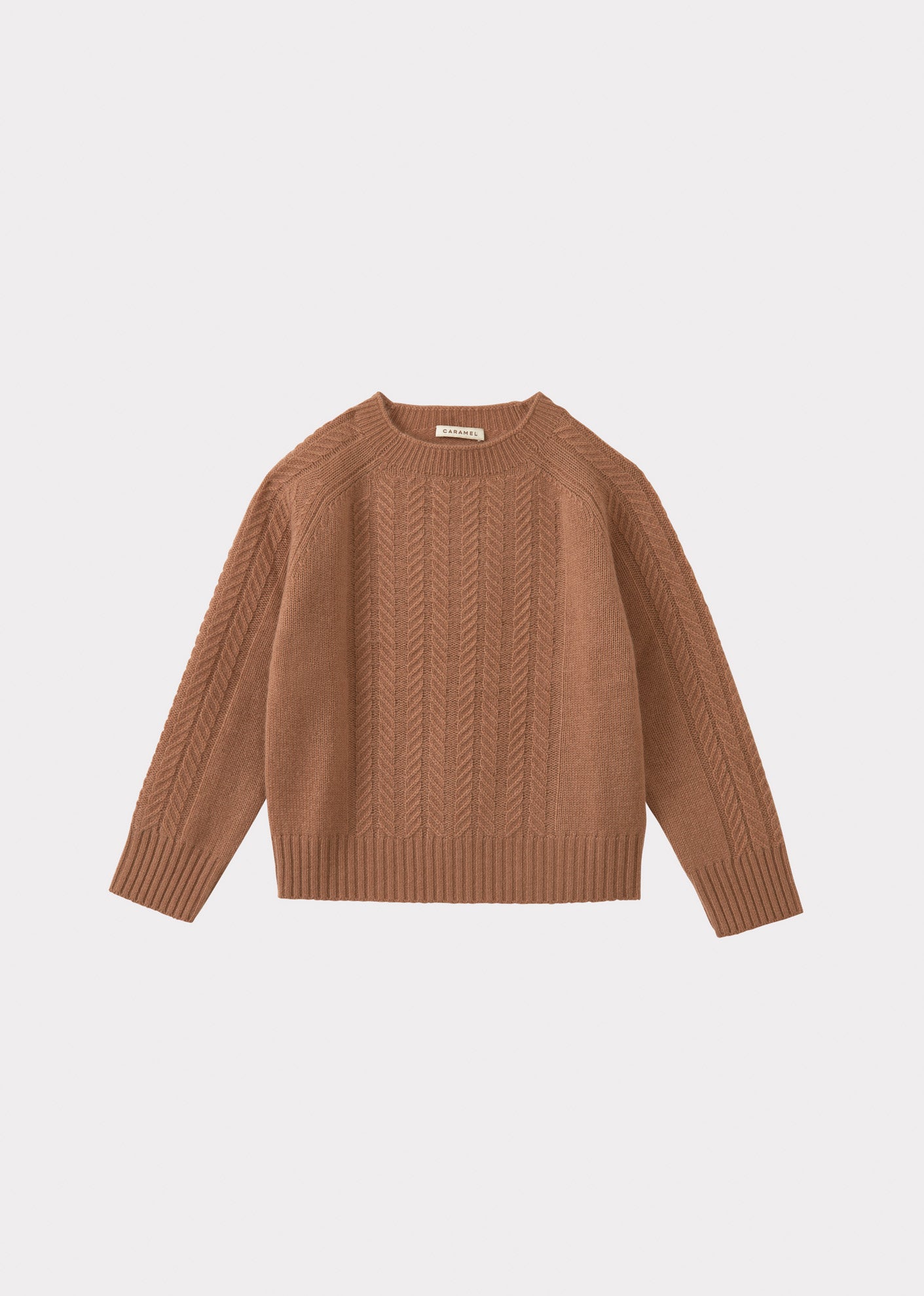 Caramel Luxury Scout Children's Cashmere Jumper - Light Brown