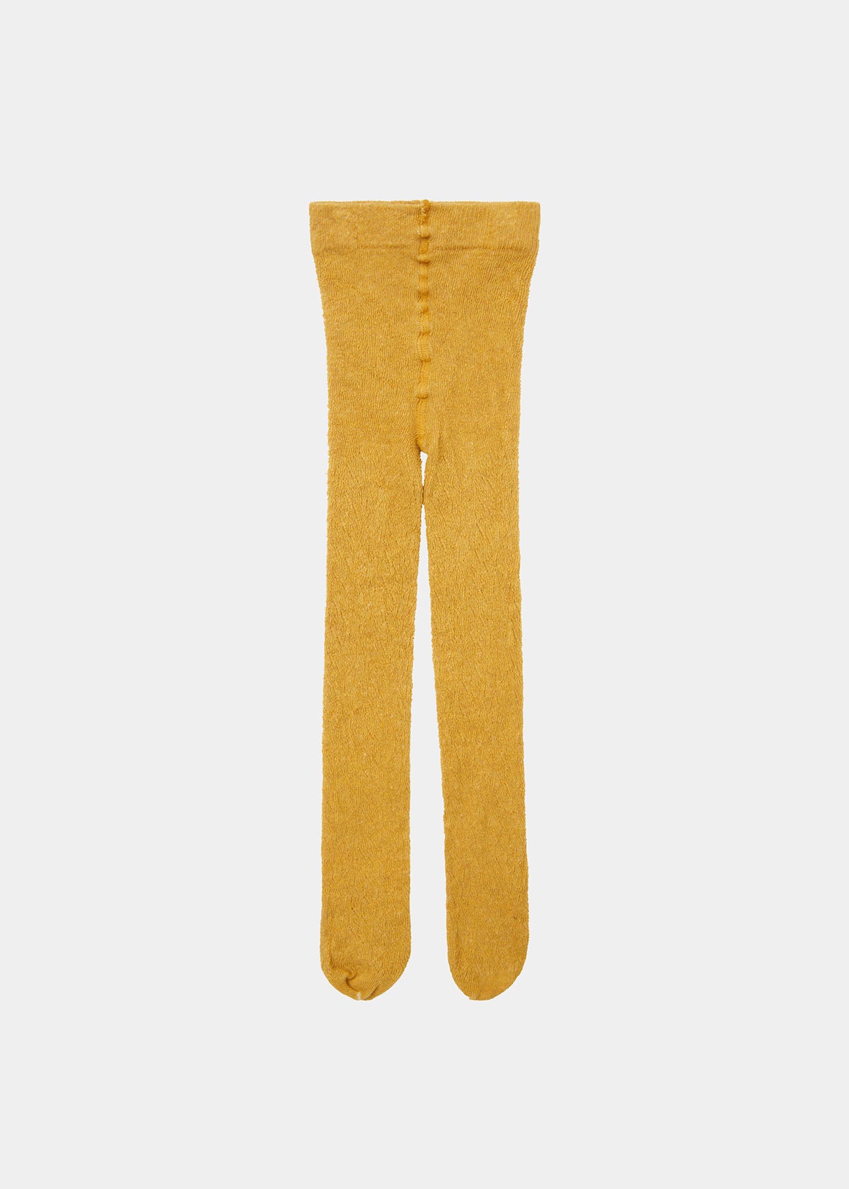 Caramel Luxury Girl's Pointelle Tights - Yellow