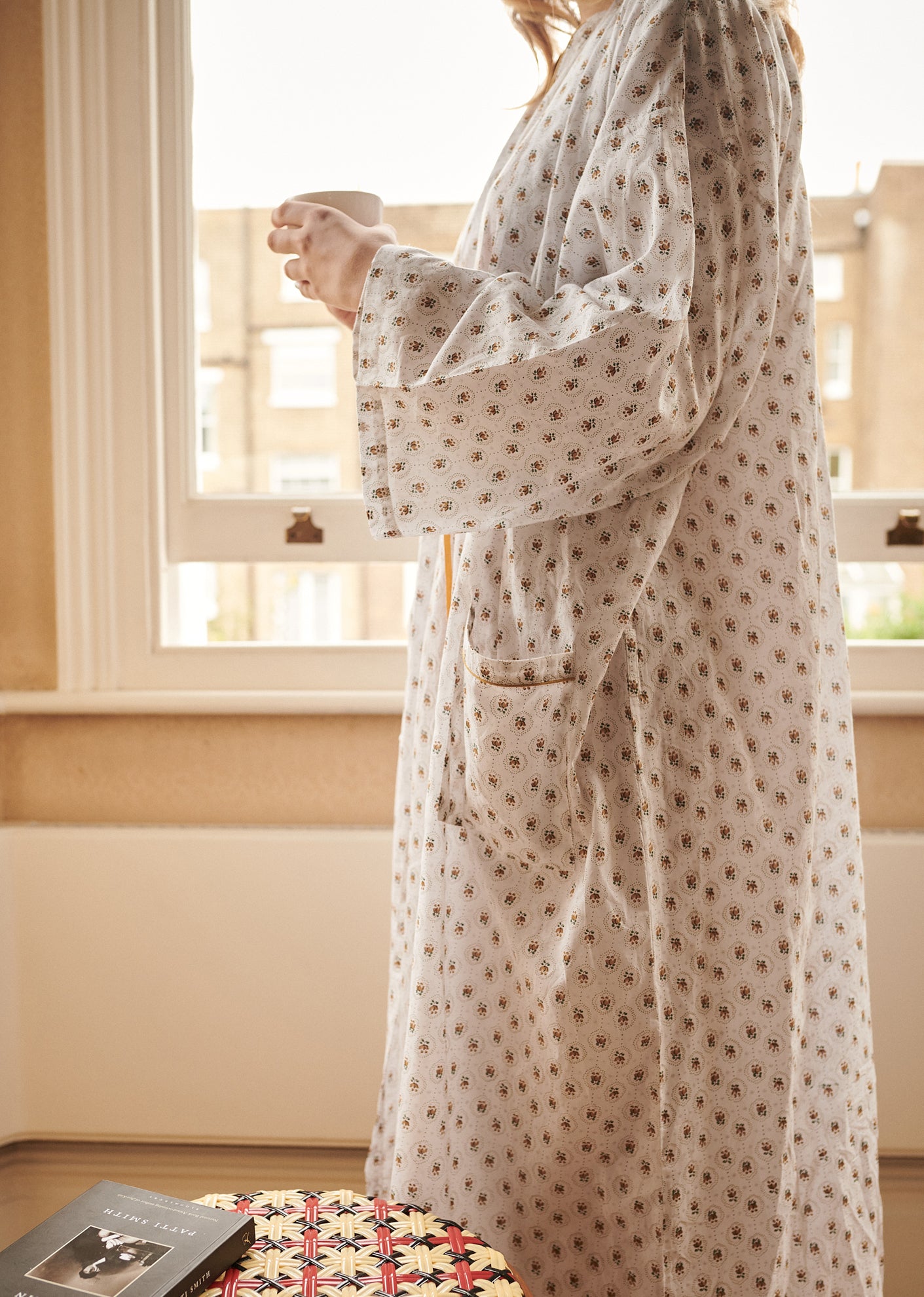 Caramel Luxury Women's Cotton Robe - Floral Print